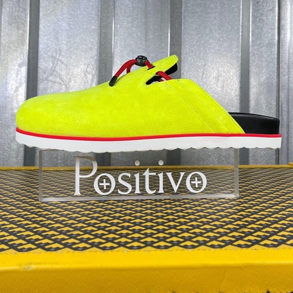 Buscemi | Shoes | Buscemi Pietro Neon Yellow Suede Slippers Us 8 | Poshmark